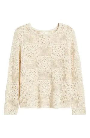 BEACHLUNCHLOUNGE Tiara Crochet Look Sweater