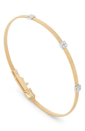 Marco Bicego Masai Pavé Diamond Station Bracelet - Yellow Gold