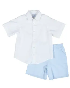 FLORENCE EISEMAN Linen Look Short - Light Blue