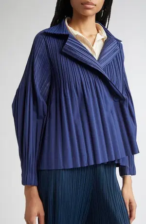 Issey Miyake Smooth Pleated Shirt-jacket