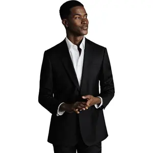 CHARLES TYRWHITT Slim Fit Twill Natural Stretch Suit Jacket - Black