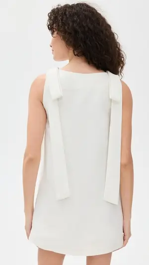 Aligne Fern Bow Tie Mini Dress In White - 50% Off | Editorialist