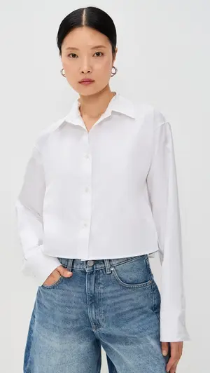 Sold Out NYC Cropped Shirt - White