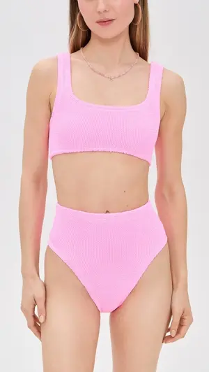 Hunza G High Waisted Bikini Bottom - Bubblegum