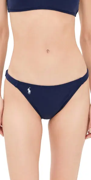 Polo Ralph Lauren Side Tab Devin Hipster Bikini Bottom - Navy Blue