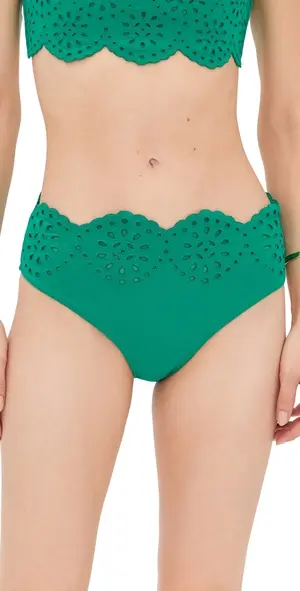 Sea Mae Scallop Bikini Bottoms - Green