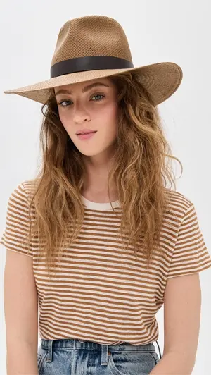 Janessa Leoné Zoe Straw Panama Hat