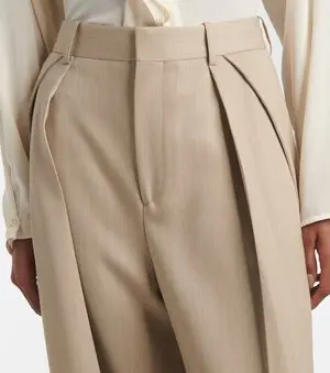 Victoria Beckham Virgin Wool Wide-leg Pants