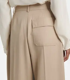 Victoria Beckham Virgin Wool Wide-leg Pants
