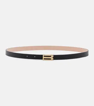 Victoria Beckham Micro Frame Leather Belt - Brown