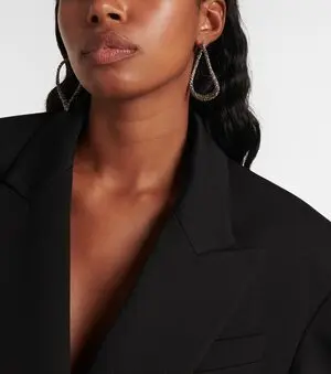 Valentino Garavani Shadowshine Embellished Hoop Earrings - Silver