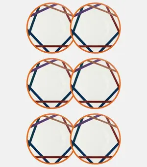 Missoni Nastri Set Of 6 Dinner Plates - Multicoloured
