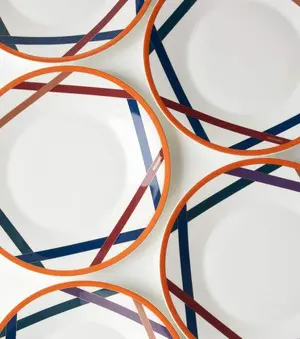 Missoni Nastri Set Of 6 Dinner Plates - Multicoloured