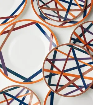Missoni Nastri Set Of 6 Dinner Plates - Multicoloured