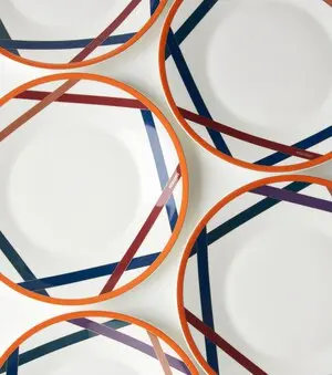Missoni Nastri Set Of 6 Dinner Plates - Multicoloured
