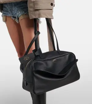 Balenciaga Medium Leather Bowling Bag - Black