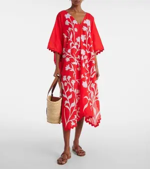 JULIET DUNN Printed Cotton Kaftan
