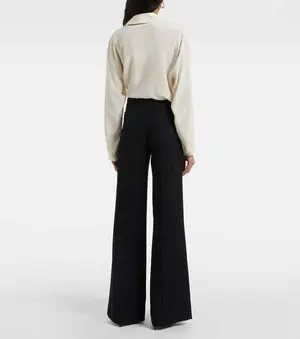 Victoria Beckham Alina High-rise Wide-leg Pants - Black