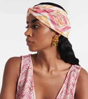Missoni Zigzag Lamé Head Wrap - Multicoloured