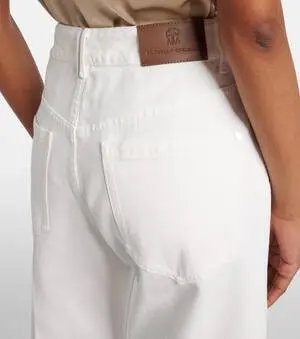 Brunello Cucinelli Mid-rise Wide-leg Jeans - White