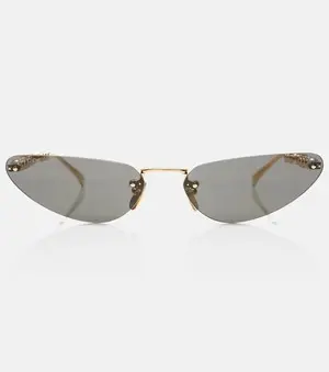 Gucci Faux Pearl-embellished Cat-eye Sunglasses - Gold