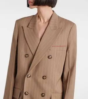 Victoria Beckham Pinstripe Virgin Wool Blazer
