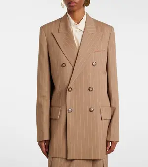 Victoria Beckham Pinstripe Virgin Wool Blazer