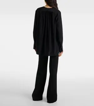 Victoria Beckham Silk Tie-neck Blouse