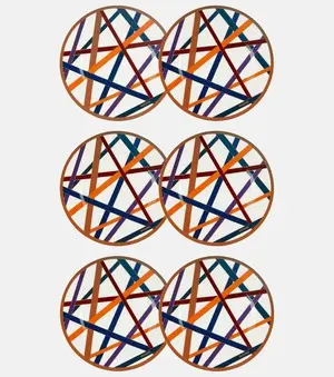 Missoni Nastri Set Of 6 Dessert Plates - Multicoloured