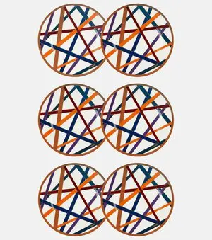 Missoni Nastri Set Of 6 Dessert Plates - Multicoloured