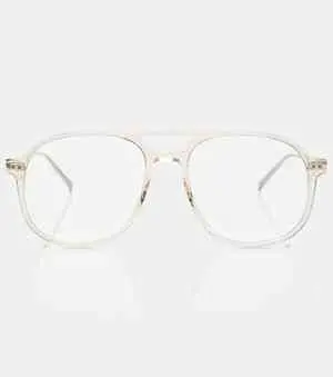Saint Laurent Ultra Leger Aviator Sunglasses - Beige