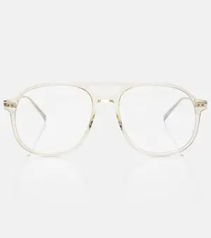 Saint Laurent Ultra Leger Aviator Sunglasses - Beige