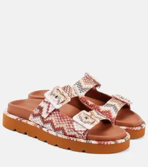 Missoni Clea Buckled Open Toe Sandals - Brown