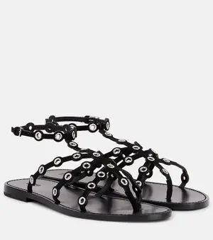 Emilio Pucci Leather Sandals - Black