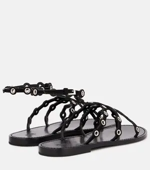 Emilio Pucci Leather Sandals - Black