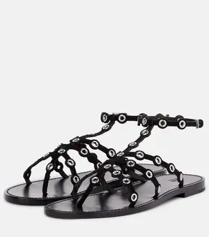 Emilio Pucci Leather Sandals - Black