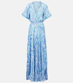Poupette St Barth Mabelle Printed Maxi Dress - Blue