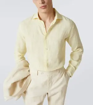 Thom Sweeney Linen Shirt - Yellow