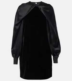 Max Mara Zarella Velvet And Satin Minidress