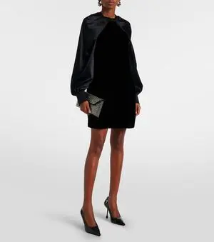 Max Mara Zarella Velvet And Satin Minidress