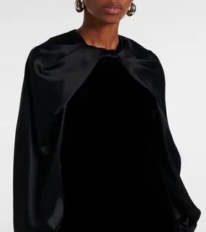 Max Mara Zarella Velvet And Satin Minidress