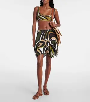 Emilio Pucci Marmo Asymmetric Miniskirt