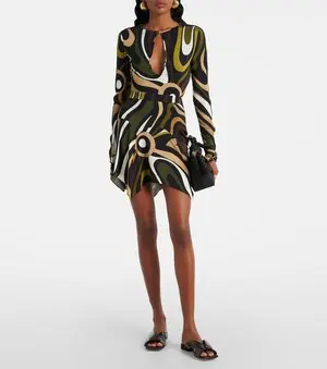 Emilio Pucci Marmo Asymmetric Miniskirt