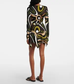 Emilio Pucci Marmo Asymmetric Miniskirt