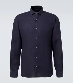 Thom Sweeney Linen Shirt - Blue