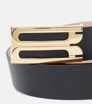 Victoria Beckham Jumbo Frame Leather Belt - Black