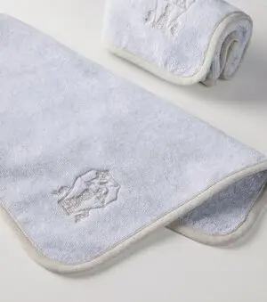 Brunello Cucinelli Set Of 2 Cotton Terry Hand Towels - Grey