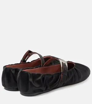 Paris Texas Sveva Satin Ballet Flats