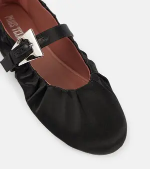 Paris Texas Sveva Satin Ballet Flats