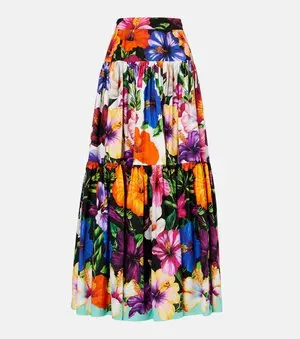 Dolce & Gabbana Floral Tiered Maxi Skirt - Multicoloured
